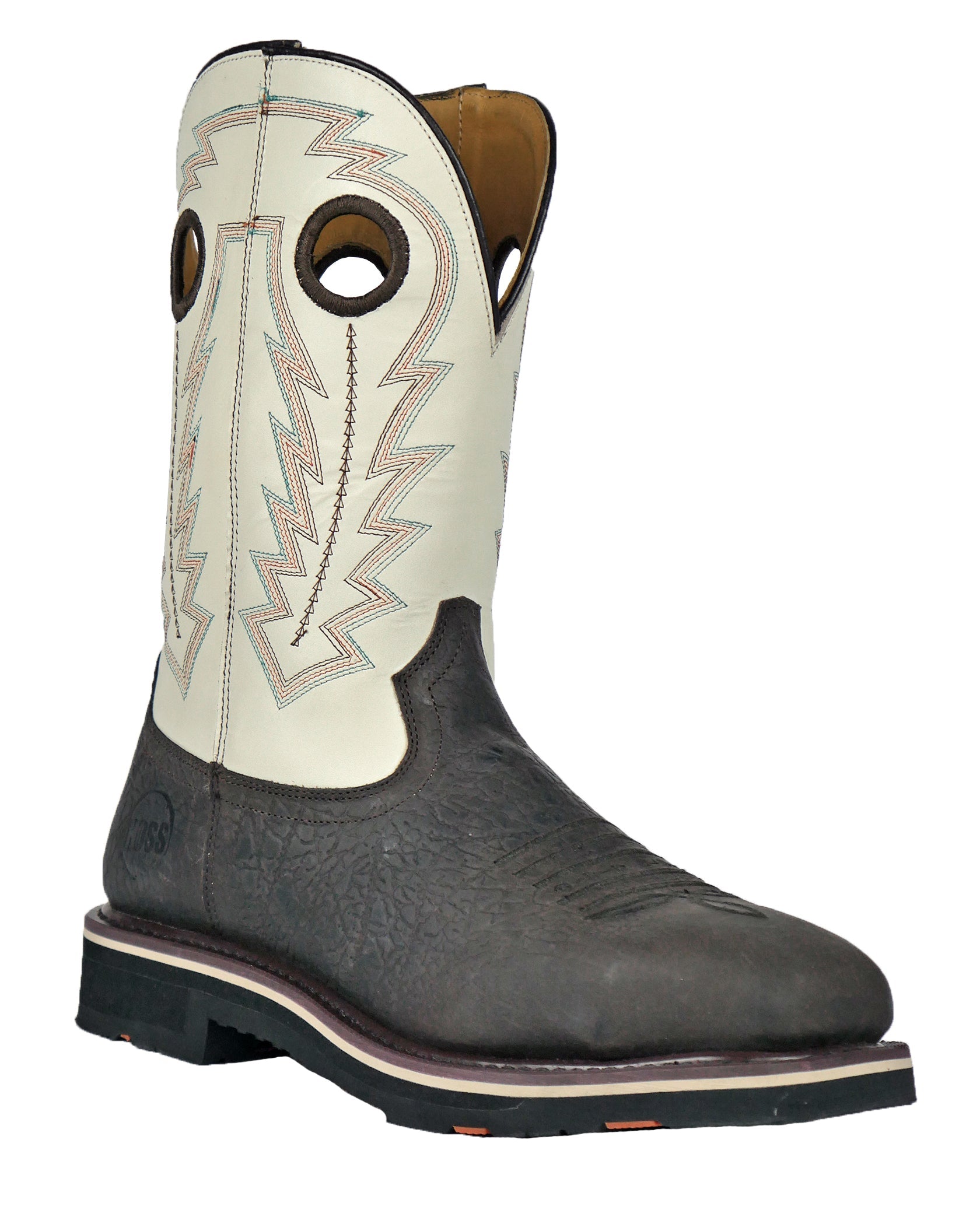 Men's Hoss Spitfire White, EH, Pull On Western Composite Toe Boot